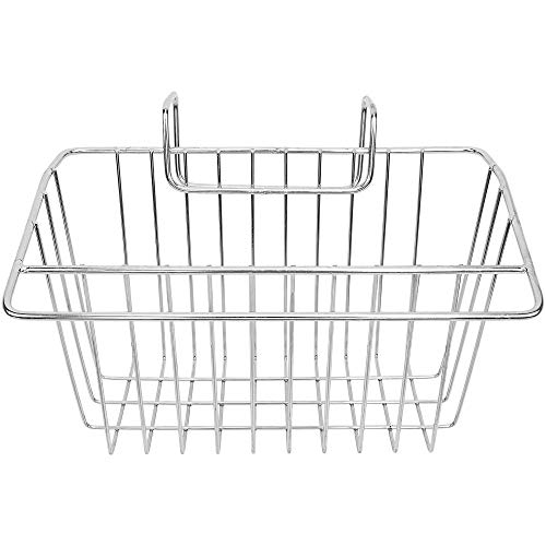 Kitchen Sink Sponge Holder Caddy for Brush Soap Dishwashing Detergent Drainer Rack. Chrome