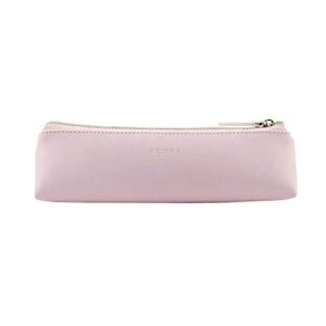 doraking pencil bag pen case cosmetic makeup bag pen pencil stationery pouch bag case/pu leather small pencil pouch students stationery pouch zipper bag for pens, pencils, markers (pink)