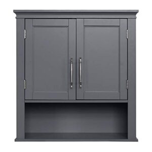 premium bathroom wall cabinet with door, wall mounted medicine cabinet, grey