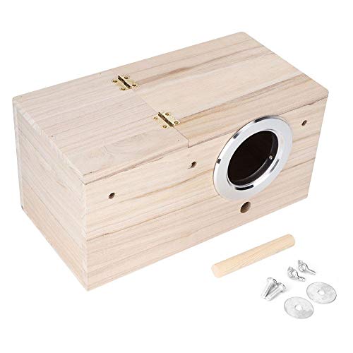 Durable Wooden Birds Nest Natural Bird House Cockatiels Bird Breeding Box for Dove Sparrow Small Animal