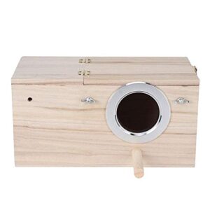 Durable Wooden Birds Nest Natural Bird House Cockatiels Bird Breeding Box for Dove Sparrow Small Animal