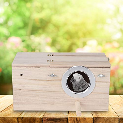 Durable Wooden Birds Nest Natural Bird House Cockatiels Bird Breeding Box for Dove Sparrow Small Animal