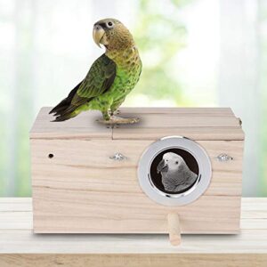 Durable Wooden Birds Nest Natural Bird House Cockatiels Bird Breeding Box for Dove Sparrow Small Animal