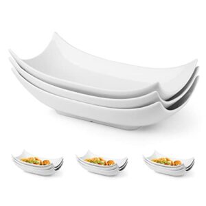 lauchuh decorative bowl serving platter white serving dishes decorative centerpiece deep serving bowl serving dishes and platters 12-inch set of 3