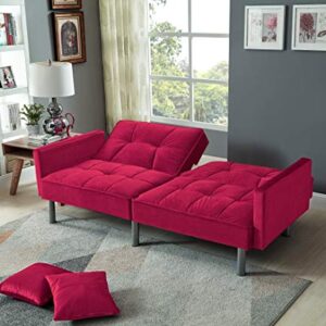 Legend Furniture, Sleeper, Sofa, Small Parcel, Red