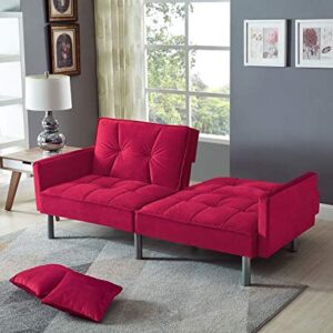 Legend Furniture, Sleeper, Sofa, Small Parcel, Red