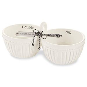 mud pie ceramic double dip set of 2