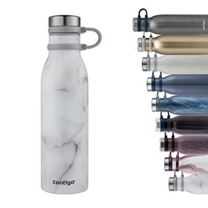 contigo matterhorn water bottle with thermalock insulation, bpa-free stainless steel bottle with screw cap, leak-proof drinking bottle, keeps beverages up to 24h cold / up to 10h hot, 590 ml