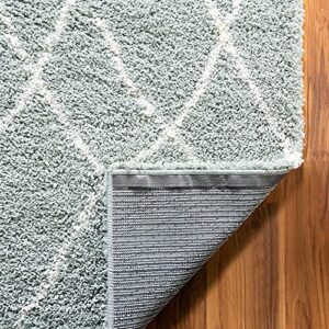 Rugs.com Soft Touch Shag Collection Area Rug – 2x3 Sage Green Shag Rug Perfect for Entryways, Kitchens, Breakfast Nooks, Accent Pieces