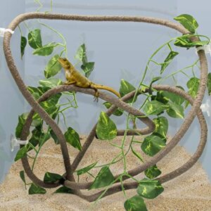 coolrunner 8ft reptile vines and flexible reptile leaves with suction cups jungle climber long vines habitat decor for climbing, chameleon, lizards, gecko