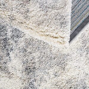 Rugs.com Soft Touch Shag Collection Area Rug – 2x3 Pebble Gray Shag Rug Perfect for Entryways, Kitchens, Breakfast Nooks, Accent Pieces