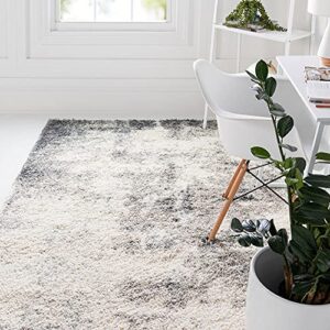 Rugs.com Soft Touch Shag Collection Area Rug – 2x3 Pebble Gray Shag Rug Perfect for Entryways, Kitchens, Breakfast Nooks, Accent Pieces