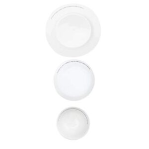 Mind Reader Set of 3 Religious Plates/Bowl, Comes with Large Dinner Plate, Medium Snack Plate, Small Soup or Salad Bowl, White