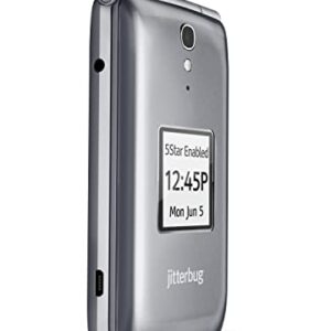 Jitterbug 4043S5RRY Flip Easy-to-Use 4G Prepaid Cell Phone Graphite