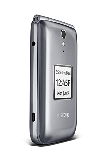 Jitterbug 4043S5RRY Flip Easy-to-Use 4G Prepaid Cell Phone Graphite