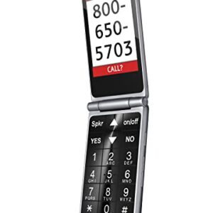 Jitterbug 4043S5RRY Flip Easy-to-Use 4G Prepaid Cell Phone Graphite