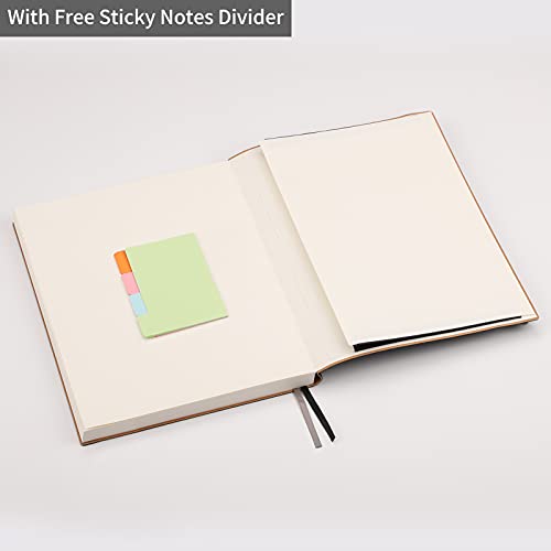 RETTACY Composition Notebook 2 Pack - B5 Notebooks and Journals with Soft Leather Cover,408 Pages,100gsm Thick Lined Paper,7.6" X 10"