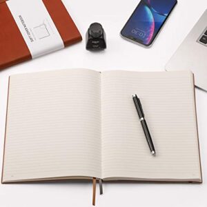 RETTACY Composition Notebook 2 Pack - B5 Notebooks and Journals with Soft Leather Cover,408 Pages,100gsm Thick Lined Paper,7.6" X 10"