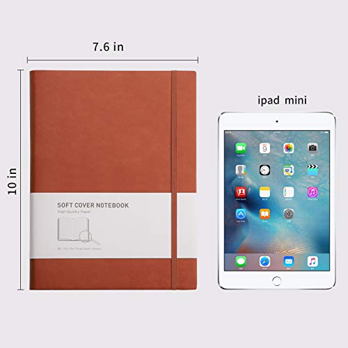 RETTACY Composition Notebook 2 Pack - B5 Notebooks and Journals with Soft Leather Cover,408 Pages,100gsm Thick Lined Paper,7.6" X 10"