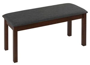 cortesi home rosco dining bench, grey