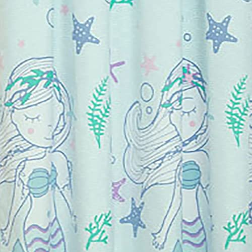 Kidz Mix Mystical Mermaid Window Curtains, 48x84, Blue