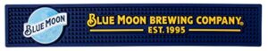 blue moon brewing company beer bar mat spill mat rail drip mat - 20.75" x 3.5"