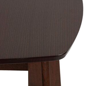 Cortesi Home Kari Small Dining Table, 31.5", Brown