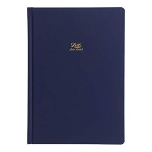 LETTS Icon A5 5 Year Diary, Cream Paper, 384 Pages, 8.25 x 5.75 x 0.75 Inches, Navy (B090024), gold