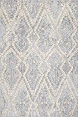 nuLOOM Midwest Raised Theta Trellis Area Rug, 5' x 8', Beige