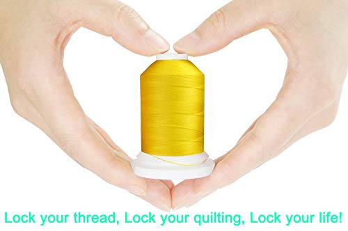 New brothread - 18 Options - Multi-Purpose 100% Mercerized Cotton Threads 50S/3 600M(660Y) Each Spool for for Quilting, Serger, Sewing and Embroidery - 24 Basic Colors