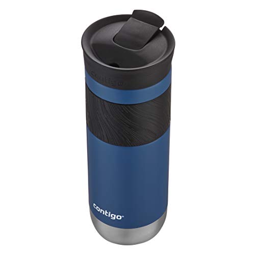 Contigo Byron Vacuum-Insulated Stainless Steel Travel Mug with Leak-Proof Lid, Reusable Coffee Cup or Water Bottle, BPA-Free, Keeps Drinks Hot or Cold for Hours, 20oz 2-Pack, Sake & Blue Corn