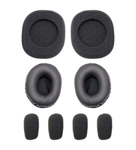 blucoil epmc-b350xt replacement ear pad cushions and microphone windscreens kit for blueparrott b350-xt headset