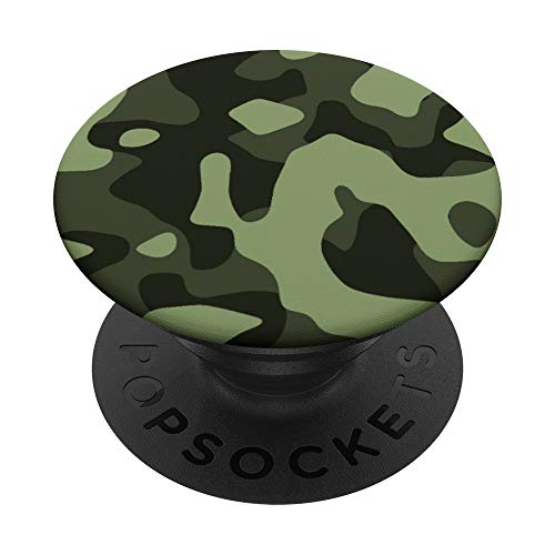 Green Camo Paint Splash Phone Grip | Faux Green Camouflage PopSockets PopGrip: Swappable Grip for Phones & Tablets