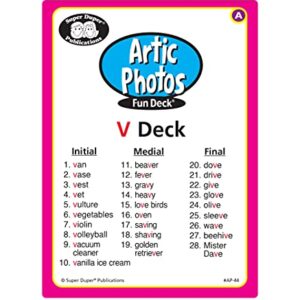 Super Duper Publications | Articulation Photos V Fun Deck Flash Cards | Educational Learning Resource for Children