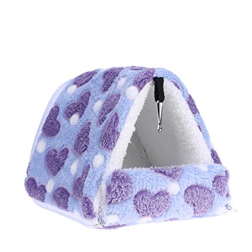 POPETPOP Bird Snuggle Sack - Guinea Pig Bedding Rat House Bed Winter Warm Fleece Small Pet Syrian Hamster Chinchilla Bed House Cage Bird Nest - 21x20cm