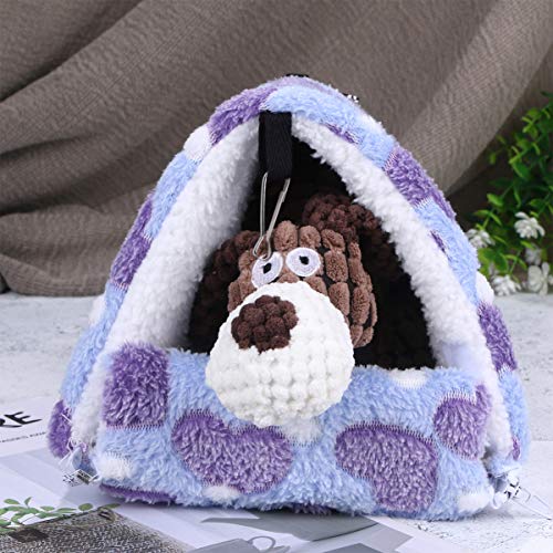 POPETPOP Bird Snuggle Sack - Guinea Pig Bedding Rat House Bed Winter Warm Fleece Small Pet Syrian Hamster Chinchilla Bed House Cage Bird Nest - 21x20cm