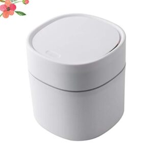 Garneck Car Trashcan Car Trash Cans Desktop Trash Can Car Ashtray Auto Trash Bin Garbage Can Ashtray for Home Desk White Automotive Garbage Cans Mini Garbage Cans