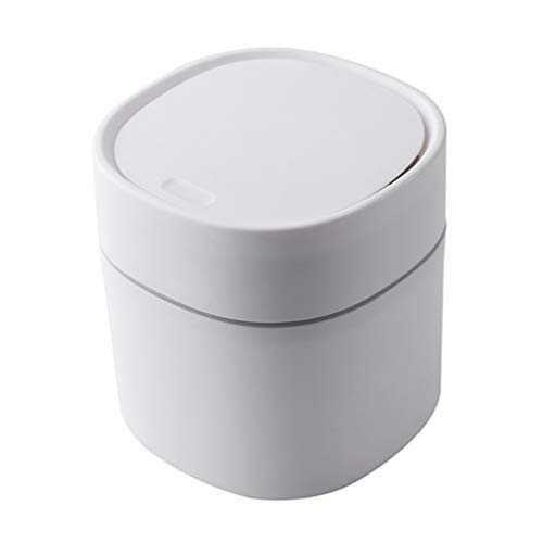 Garneck Car Trashcan Car Trash Cans Desktop Trash Can Car Ashtray Auto Trash Bin Garbage Can Ashtray for Home Desk White Automotive Garbage Cans Mini Garbage Cans