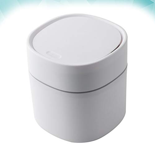 Garneck Car Trashcan Car Trash Cans Desktop Trash Can Car Ashtray Auto Trash Bin Garbage Can Ashtray for Home Desk White Automotive Garbage Cans Mini Garbage Cans