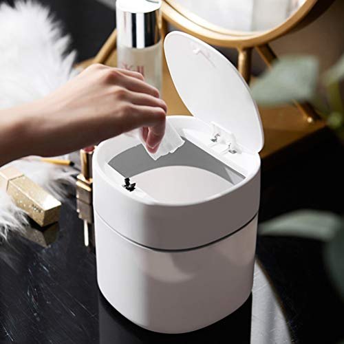 Garneck Car Trashcan Car Trash Cans Desktop Trash Can Car Ashtray Auto Trash Bin Garbage Can Ashtray for Home Desk White Automotive Garbage Cans Mini Garbage Cans