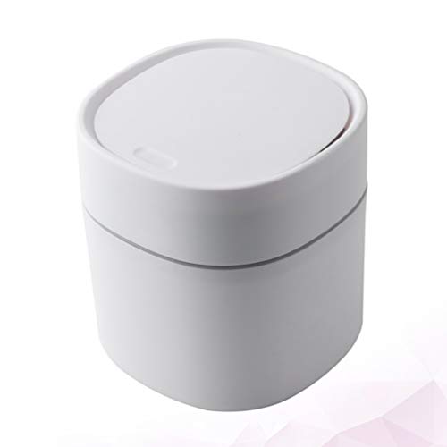 Garneck Car Trashcan Car Trash Cans Desktop Trash Can Car Ashtray Auto Trash Bin Garbage Can Ashtray for Home Desk White Automotive Garbage Cans Mini Garbage Cans