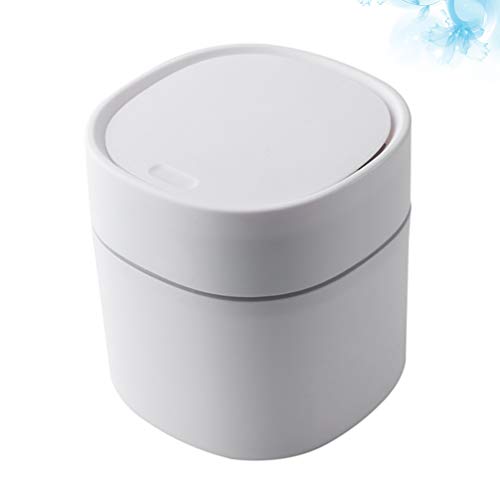 Garneck Car Trashcan Car Trash Cans Desktop Trash Can Car Ashtray Auto Trash Bin Garbage Can Ashtray for Home Desk White Automotive Garbage Cans Mini Garbage Cans