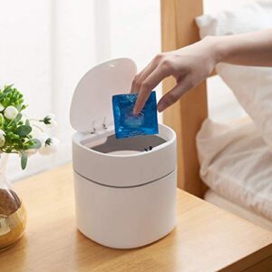 Garneck Car Trashcan Car Trash Cans Desktop Trash Can Car Ashtray Auto Trash Bin Garbage Can Ashtray for Home Desk White Automotive Garbage Cans Mini Garbage Cans