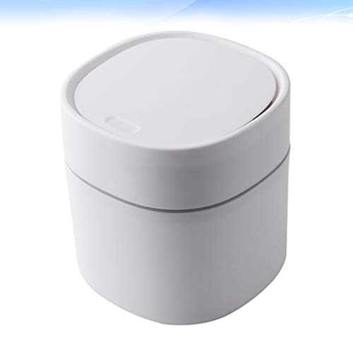 Garneck Car Trashcan Car Trash Cans Desktop Trash Can Car Ashtray Auto Trash Bin Garbage Can Ashtray for Home Desk White Automotive Garbage Cans Mini Garbage Cans