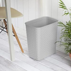 Sterilite Weave 5.8 Gallon Plastic Home/Office Wastebasket Trash Can (6 Pack)