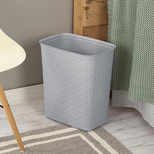 Sterilite Weave 5.8 Gallon Plastic Home/Office Wastebasket Trash Can (6 Pack)