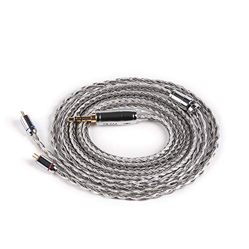 YINYOO 16 Core Silver Plated Copper Earphone Cable, Upgraded in Ear Monitor Replacement Cable for KZ AS10 ZST ZSR ZS10 ZSTX ES4 TRN V80 V90 CCA C10 C16