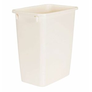 Rubbermaid 21 Quart Traditional Kitchen, Bathroom, and Office Rectangular Plastic Open Wastebasket Trash Can, Bisque (2 Pack)