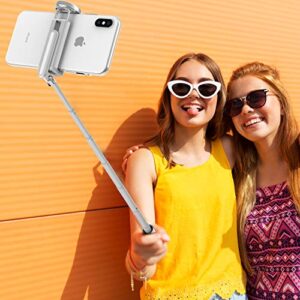 ATUMTEK Bluetooth Selfie Stick Tripod, Extendable 3 in 1 Aluminum Selfie Stick with Wireless Remote and Tripod Stand 270 Rotation for iPhone 13/12/11 Pro/XS Max/XS/XR/X, Samsung and Smartphone White