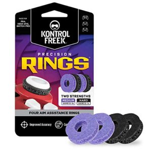 kontrolfreek precision rings | aim assist motion control for playstation 4 (ps4), xbox one, switch pro & scuf controller (black/purple)